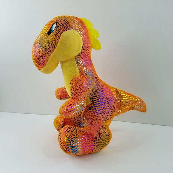 Kellytoy | Toys | Kellytoy Dinosaur Plush 2 Yellow Orange Metallic ...